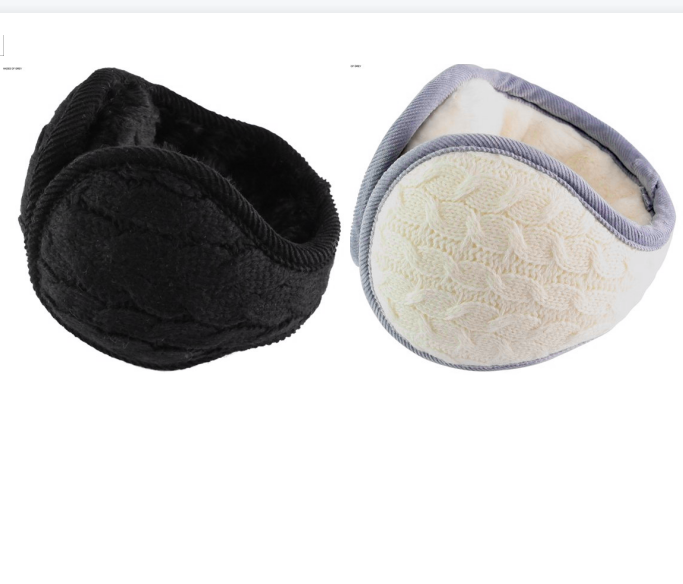 Loritta 2 Pacs Black And Gray Winter Earmuffs For Women Men Foldable W